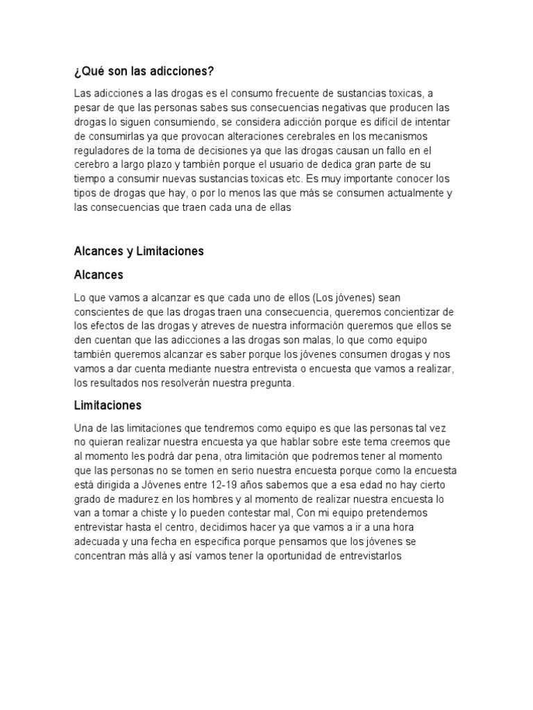 Qué Son Las Adicciones | PDF