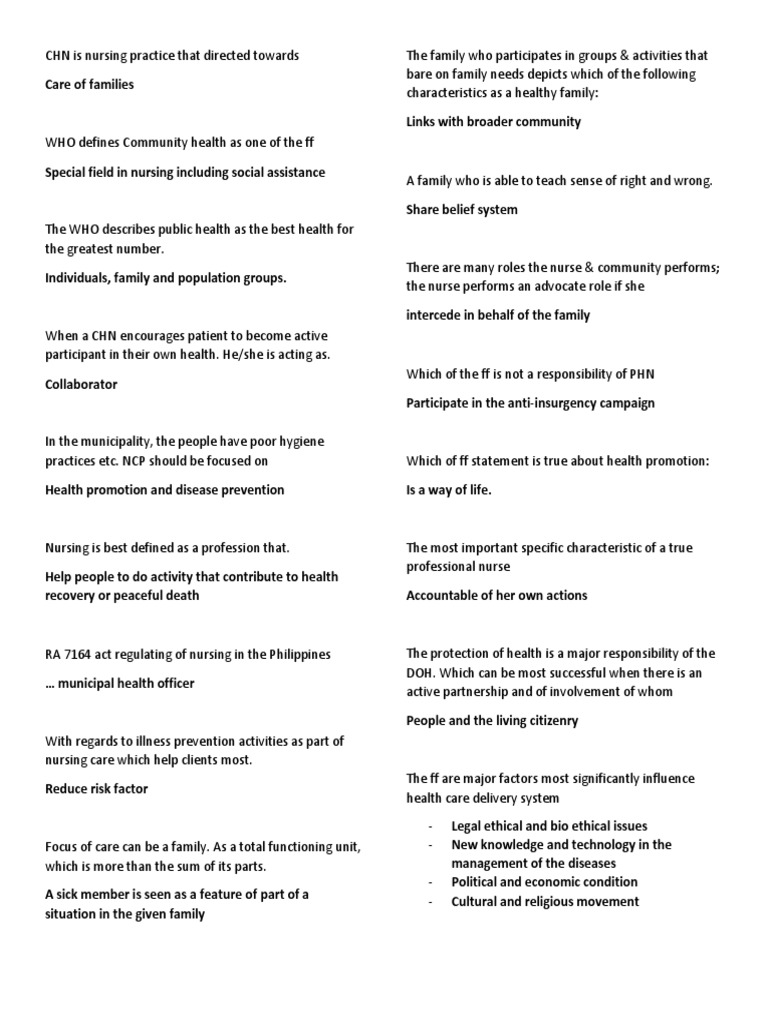 CHN Rationalization | PDF | Nursing | Health Care