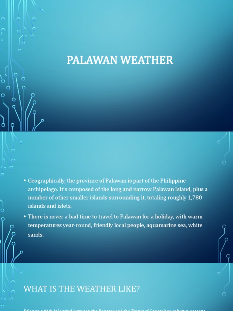 Palawan Travel & Weather Guide | PDF | Monsoon | Typhoon