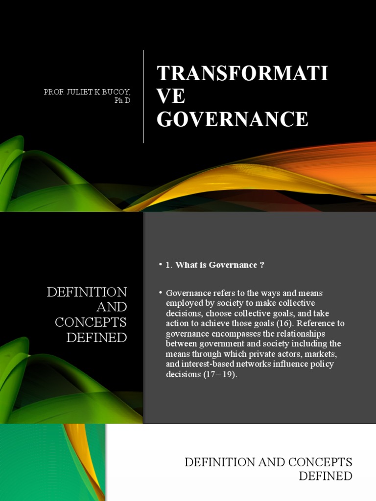 Lecture 1.1 Transformative Governance | Download Free PDF | Governance ...