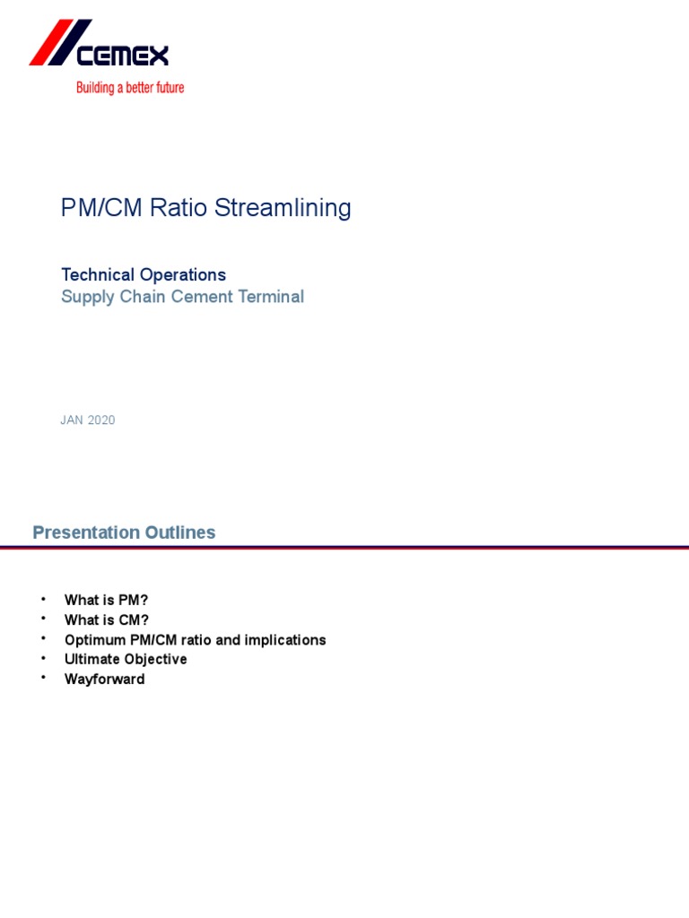 PM/CM Ratio Streamlining for Optimum Maintenance | PDF | Systems ...