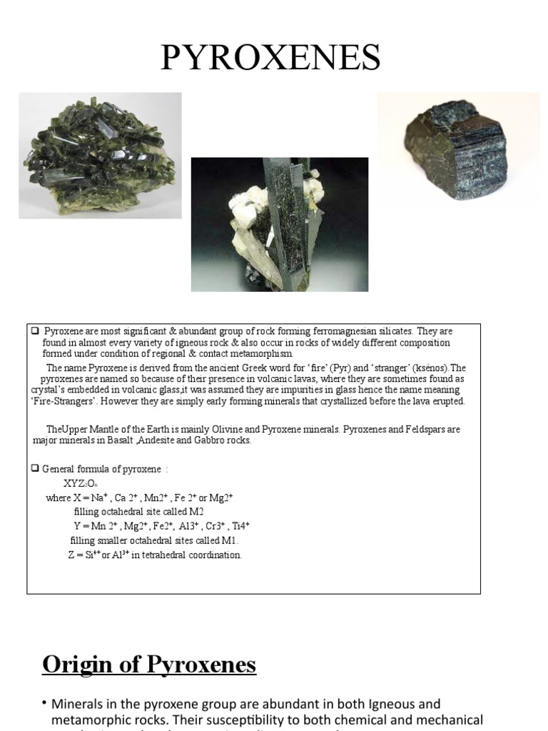 Pyroxenes 5 | PDF | Minerals | Mineralogy