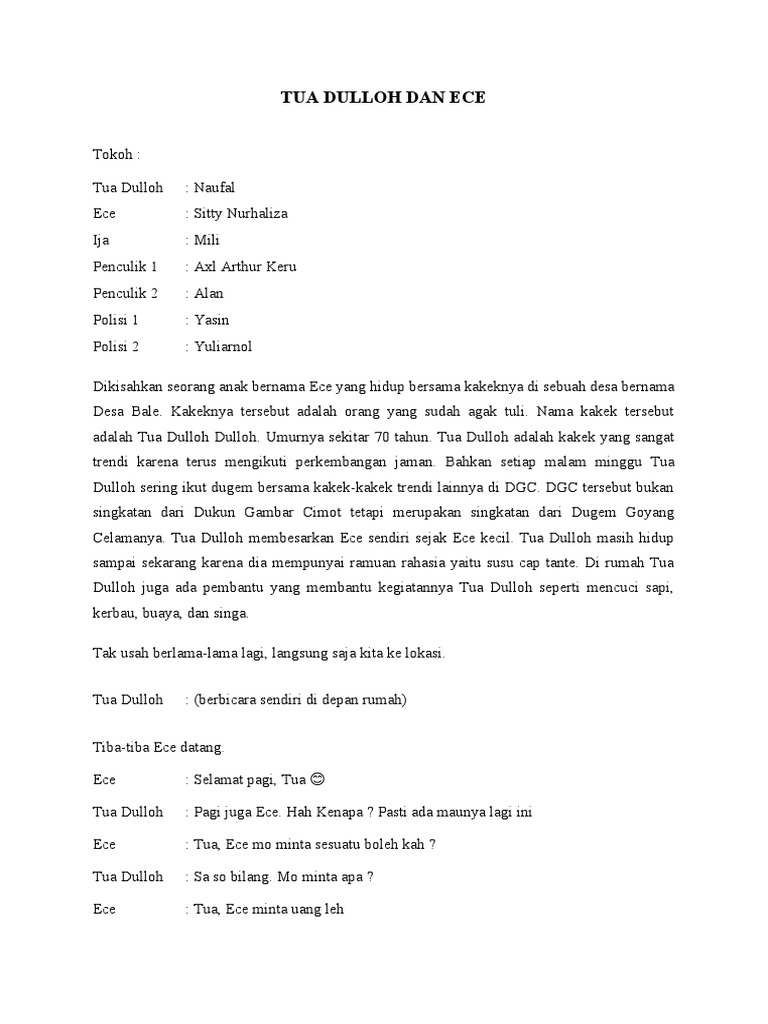 Naskah Drama Teater Komedi 6 Orang | PDF