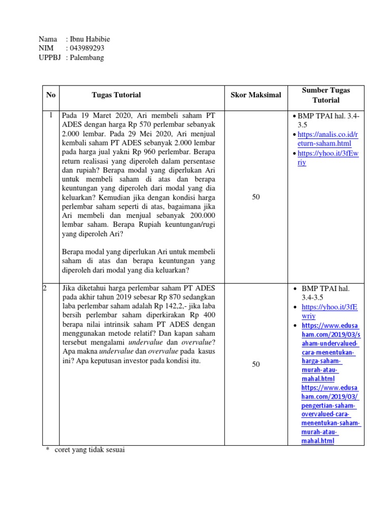 Tugas 2 Portofolio 2021 | PDF