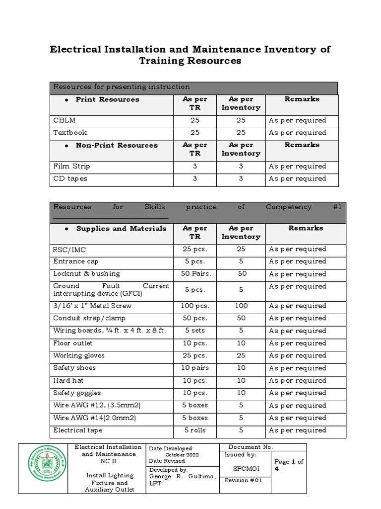 EIM Inventory | PDF | Electrical Wiring | Manufactured Goods