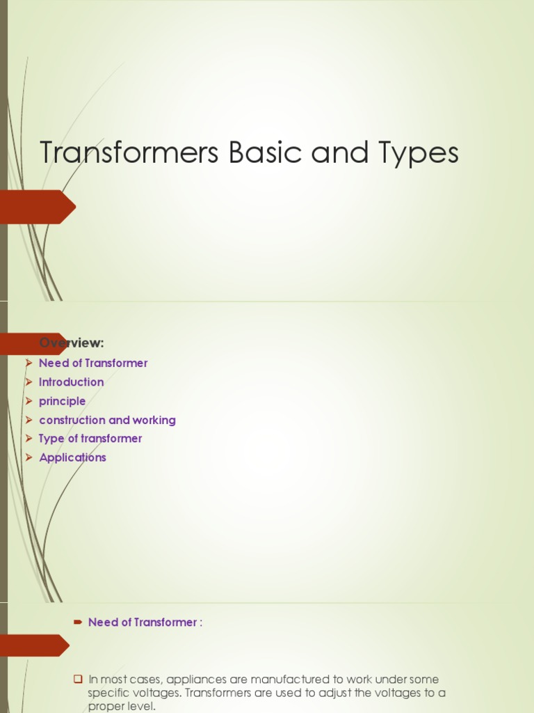 Transformers Basic and Types | PDF | Transformer | Alternating Current