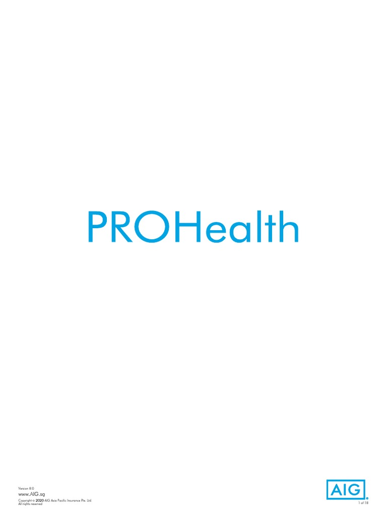 AIA Prohealth | PDF | Insurance | Medicine