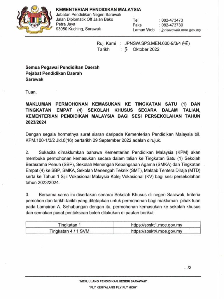 Makluman PKSK 2023 KPD PPD | PDF