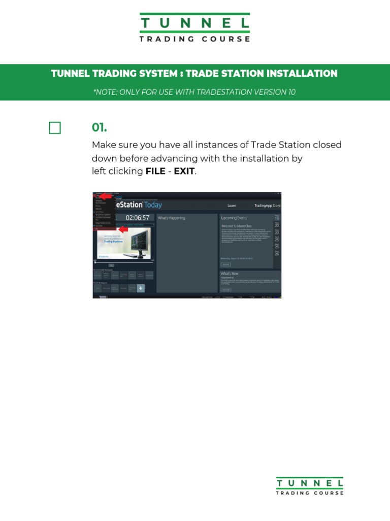 Installation Checklist For Trade Station | PDF | Computer File | System Software