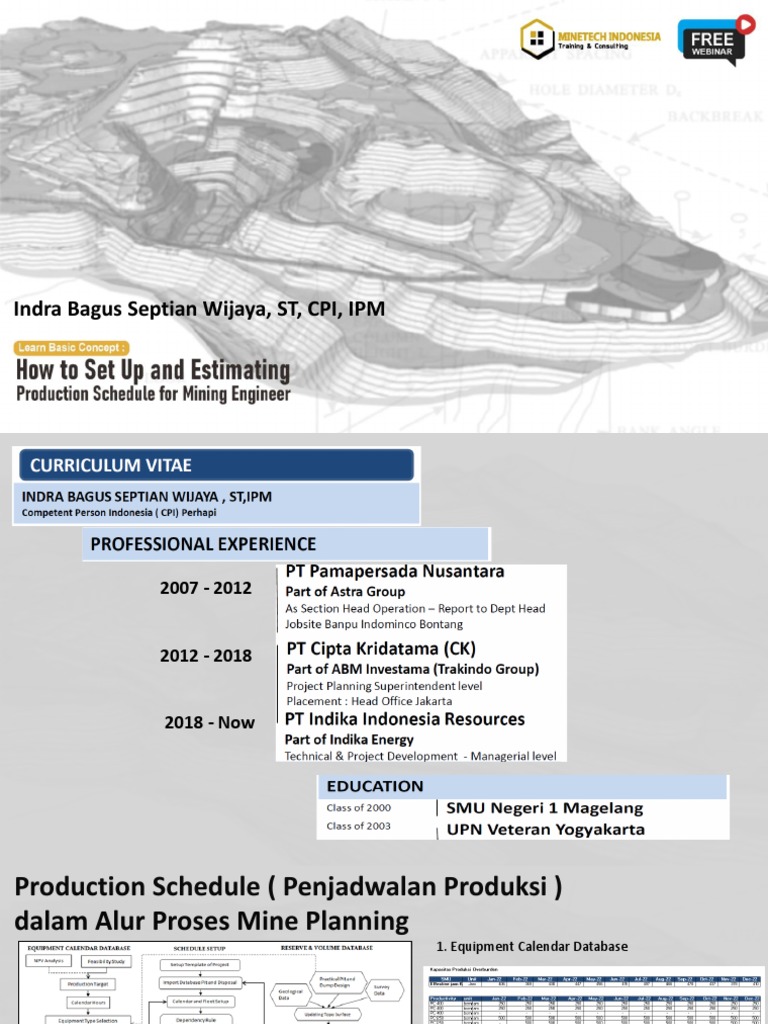 Materi Webinar Minetech - Prod Schedule Basic Concept | PDF