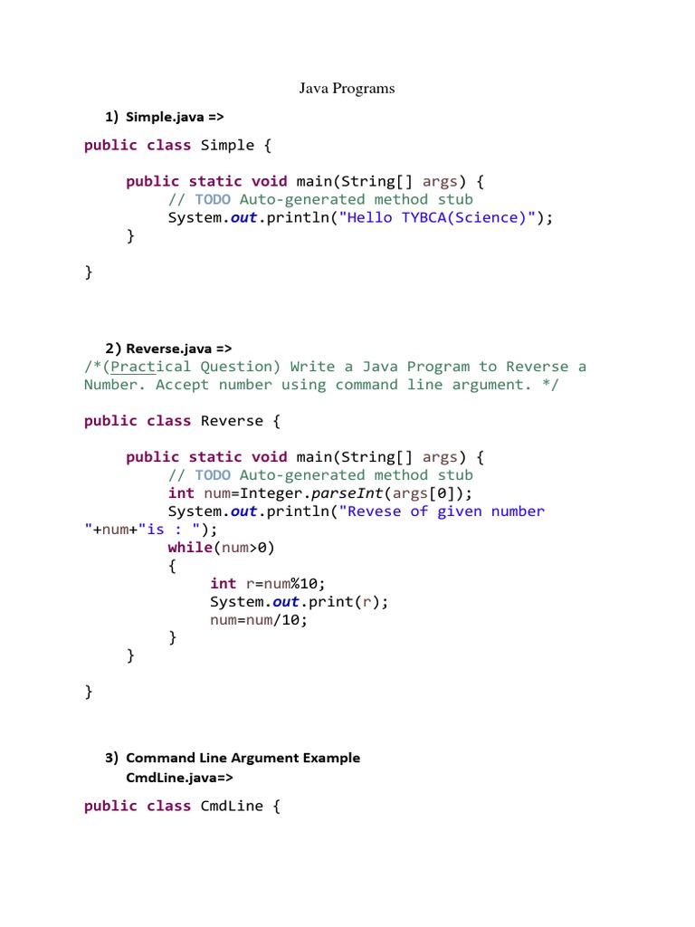 Java Programs Pdf Boolean Data Type Constructor Object Oriented