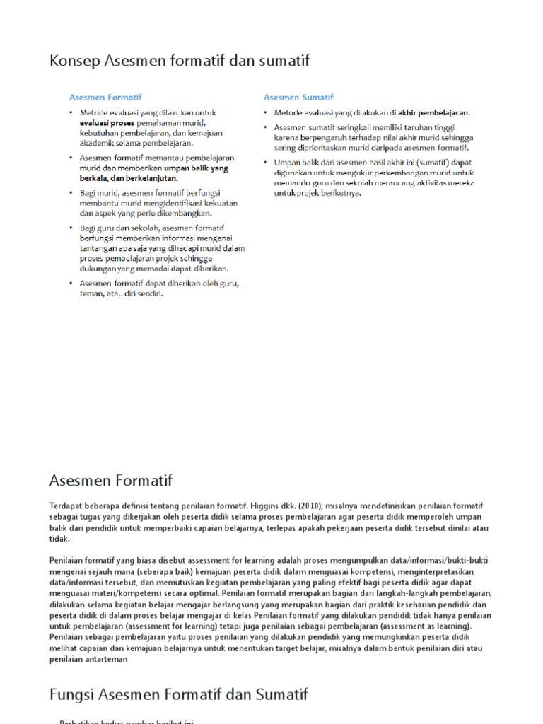 Optimalisasi Asesmen Formatif dan Sumatif | PDF | Karier & Perkembangan