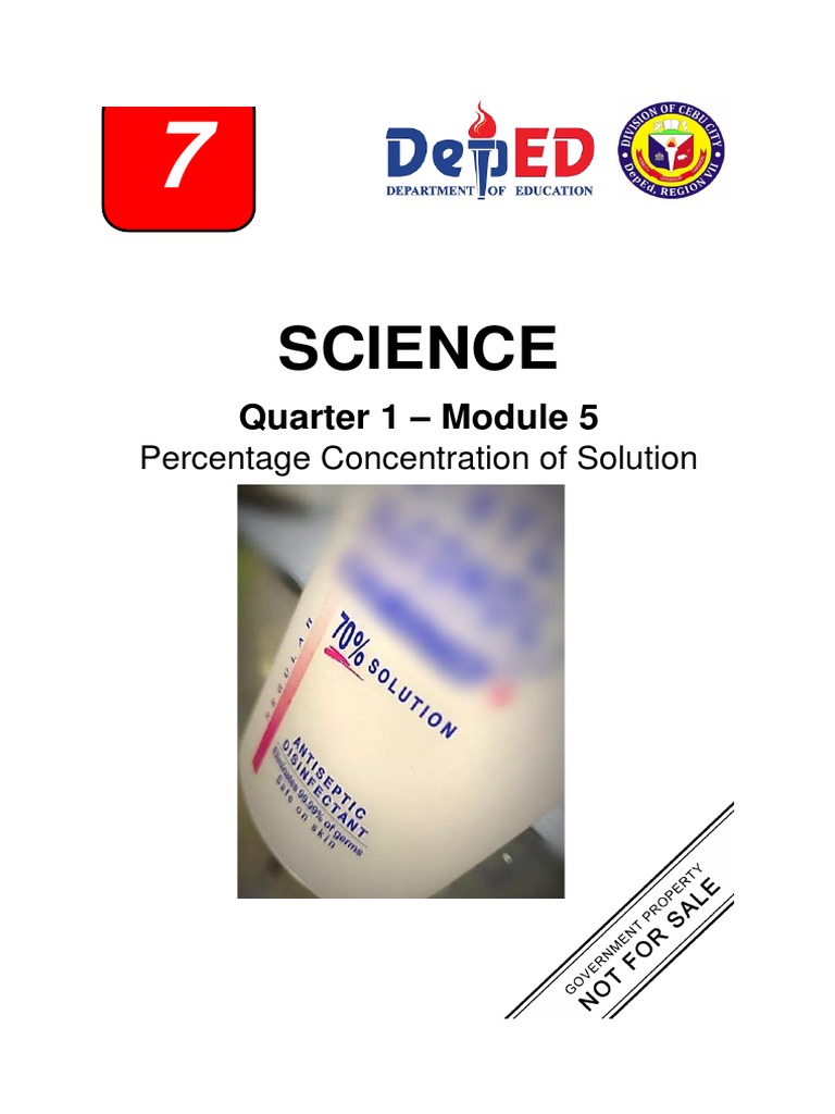 Module 5 G7 Science Q1 Wk7 | PDF | Concentration | Solubility