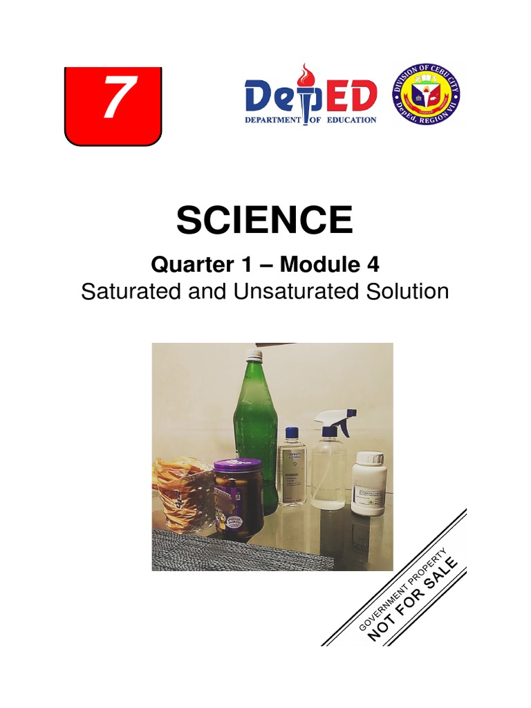Module 4 G7 Science Q1 Wk6 | PDF | Solubility | Solvent Module 4 G7 Science Q1 Wk6 | PDF | Solubility | Solvent