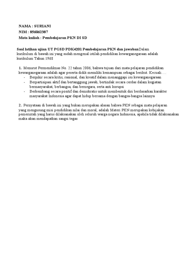 Diskusi Sesi 8 PKN Di SD | PDF | Ilmu Sosial | Sains & Matematika