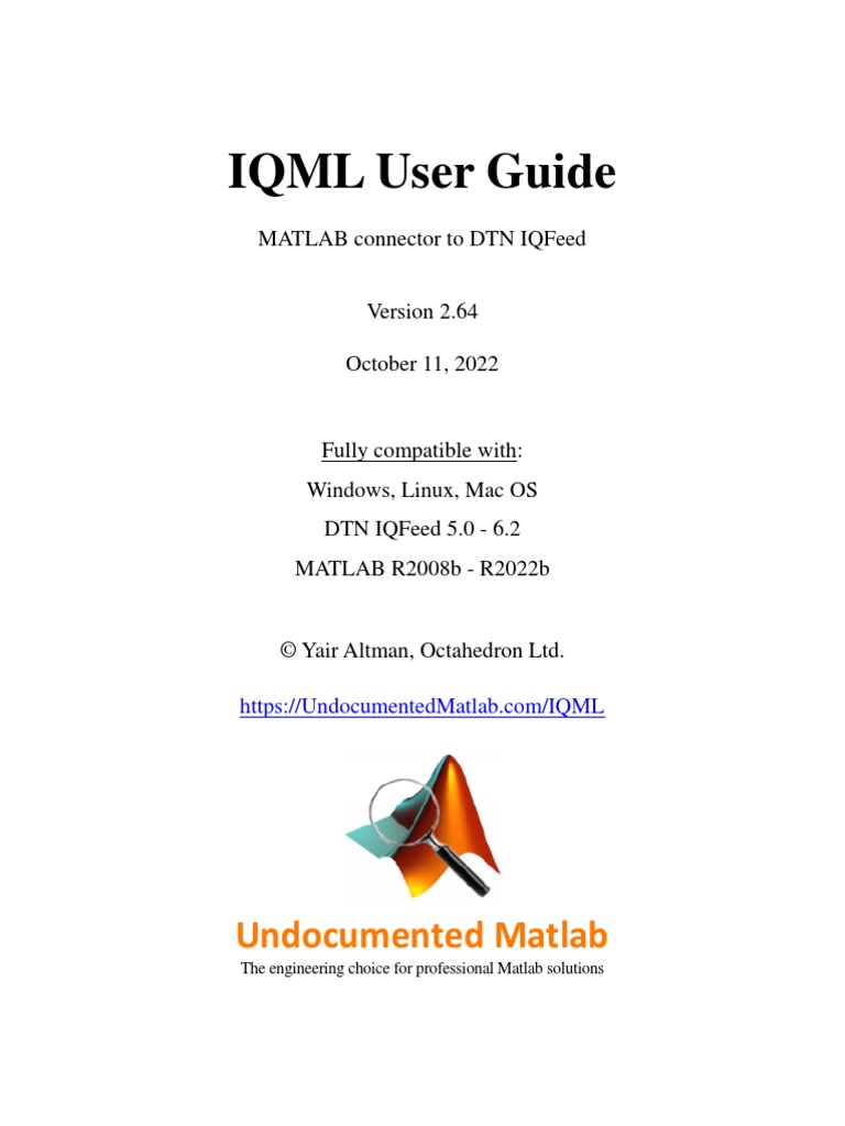 IQML User Guide | PDF | Parameter (Computer Programming) | Matlab