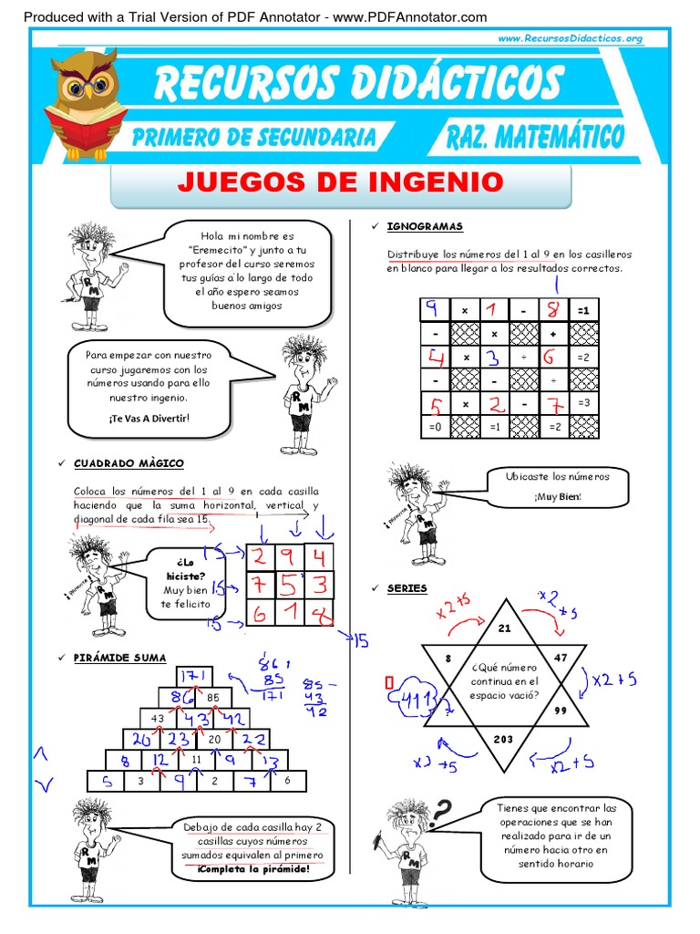 Juegos de ingenio matemático: Una introducción divertida a los números | PDF