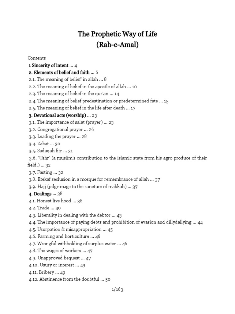 The Prophetic Way of Life Rah e Amal | PDF | Prophets And Messengers In Islam | Muhammad