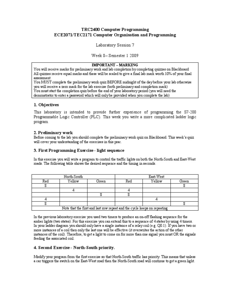 ECE2071 Lab7 Ans1 | PDF | Programmable Logic Controller | Electronic ...