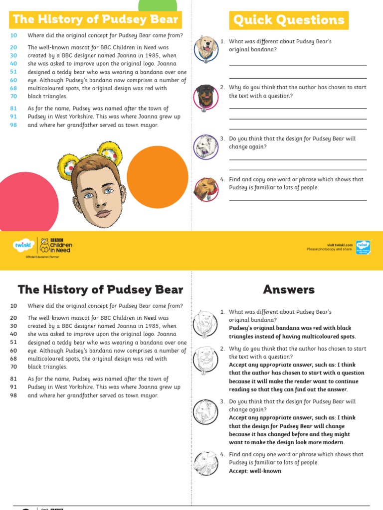The History of Pudsey Bear | PDF