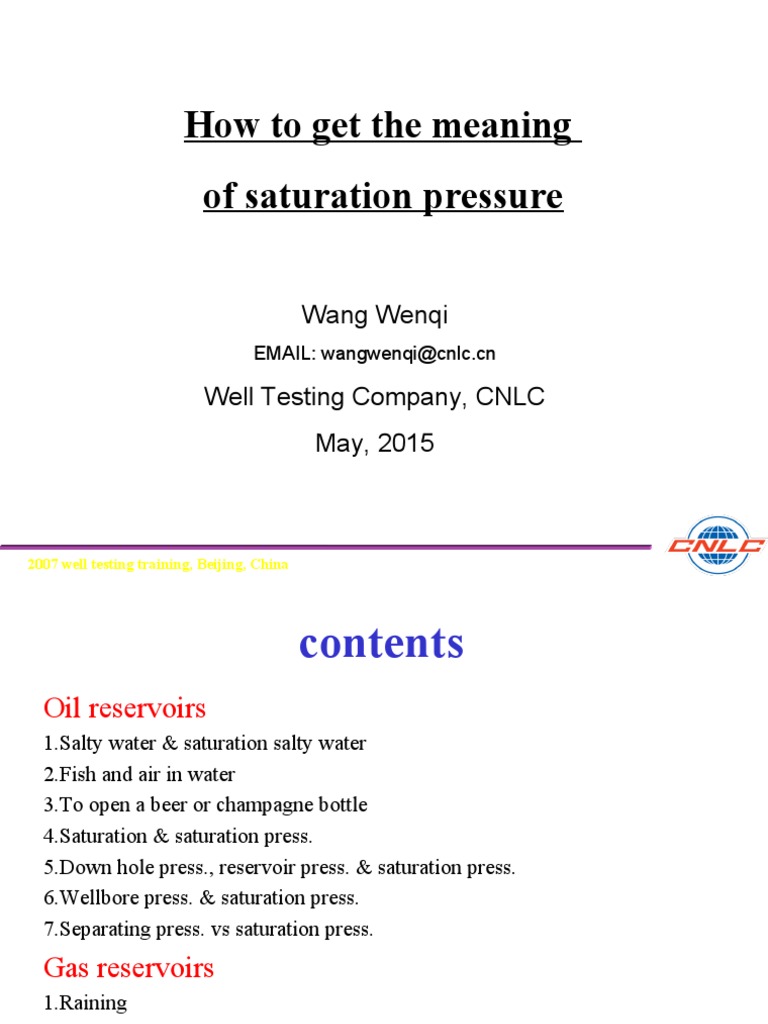 The Meaning of Saturation Pressure | PDF | Humidity | Petroleum Reservoir