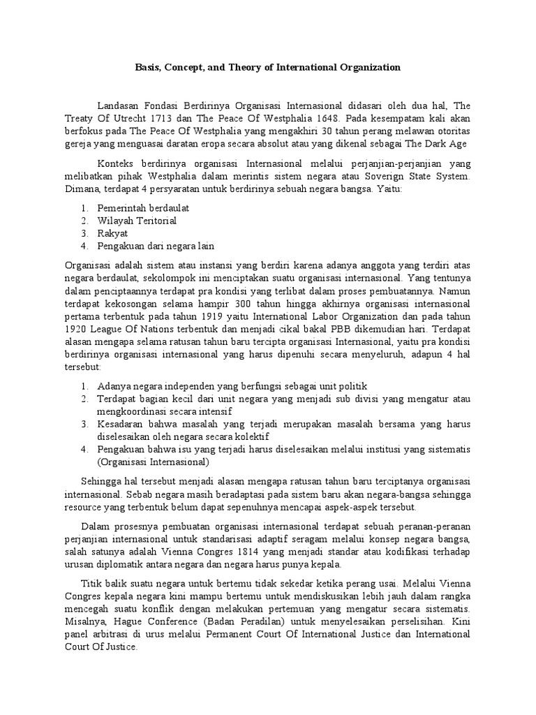 Organisasi Dan Rezim Internasional | PDF Organisasi Dan Rezim Internasional | PDF