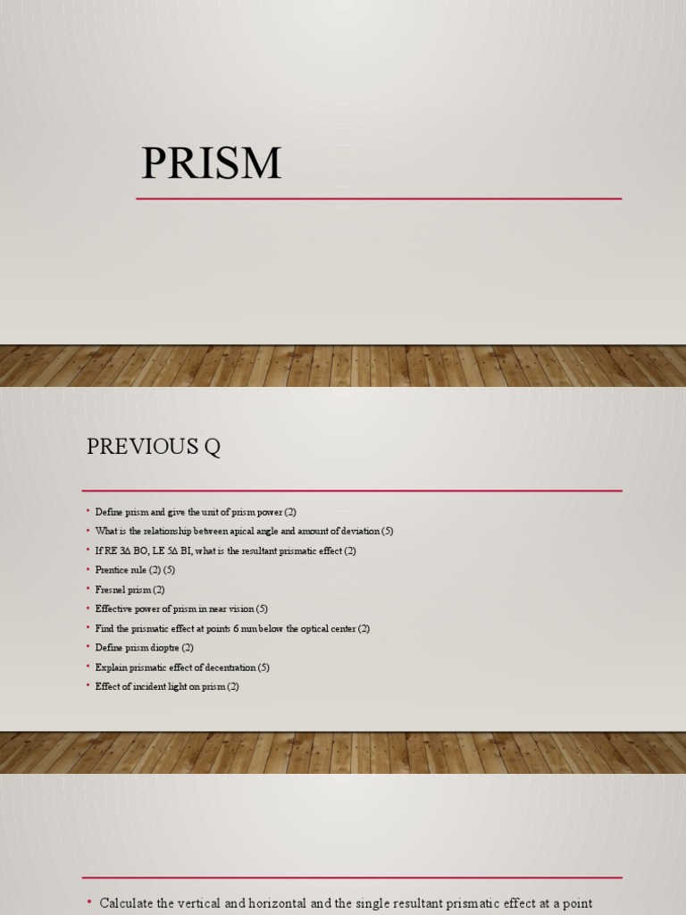 Prism (Autosaved) | Download Free PDF | Prism | Refraction