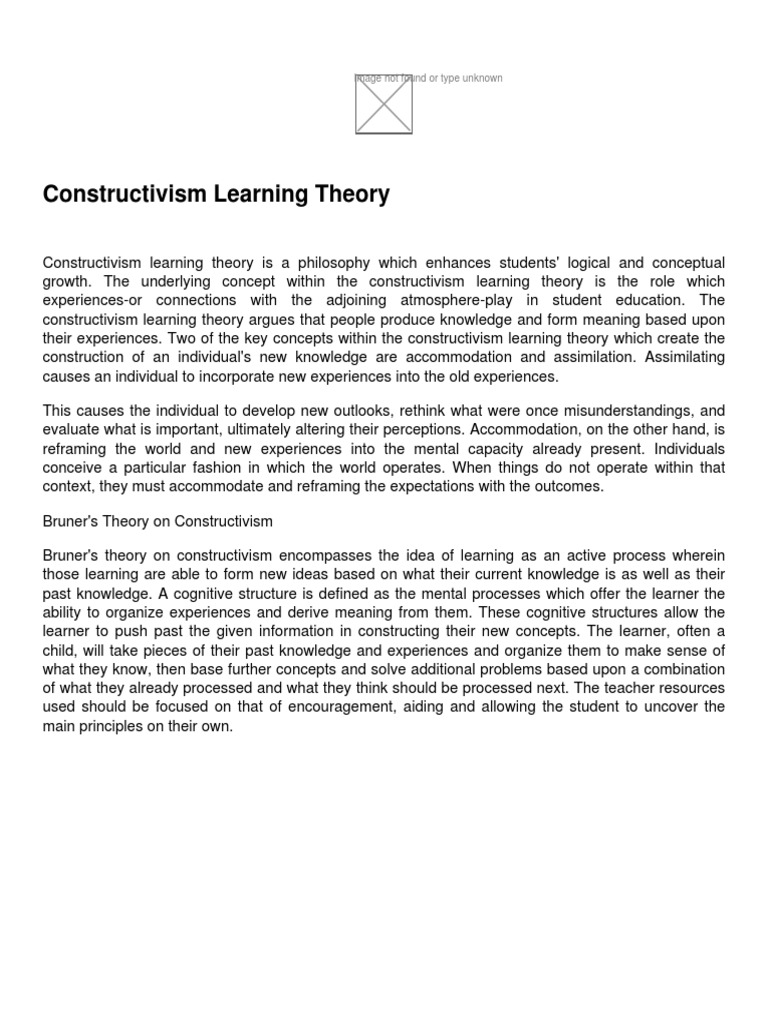 Constructivism Learning Theory | Download Free PDF | Constructivism ...