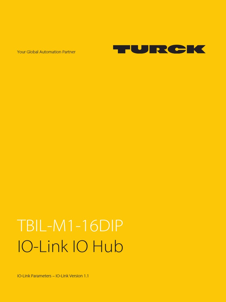 TBIL-M1-16DIP: IO-Link IO Hub | PDF | Boolean Data Type | Integer (Computer Science)
