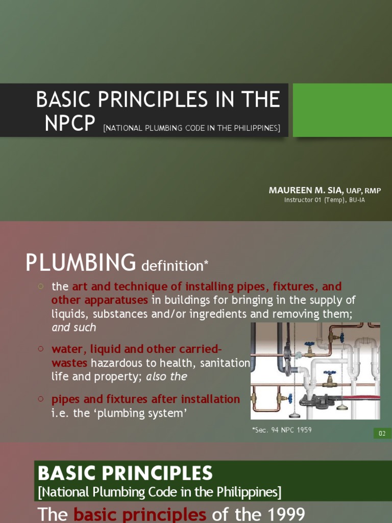22 Basic Plumbing Principles in NPCP | PDF | Plumbing | Sewage
