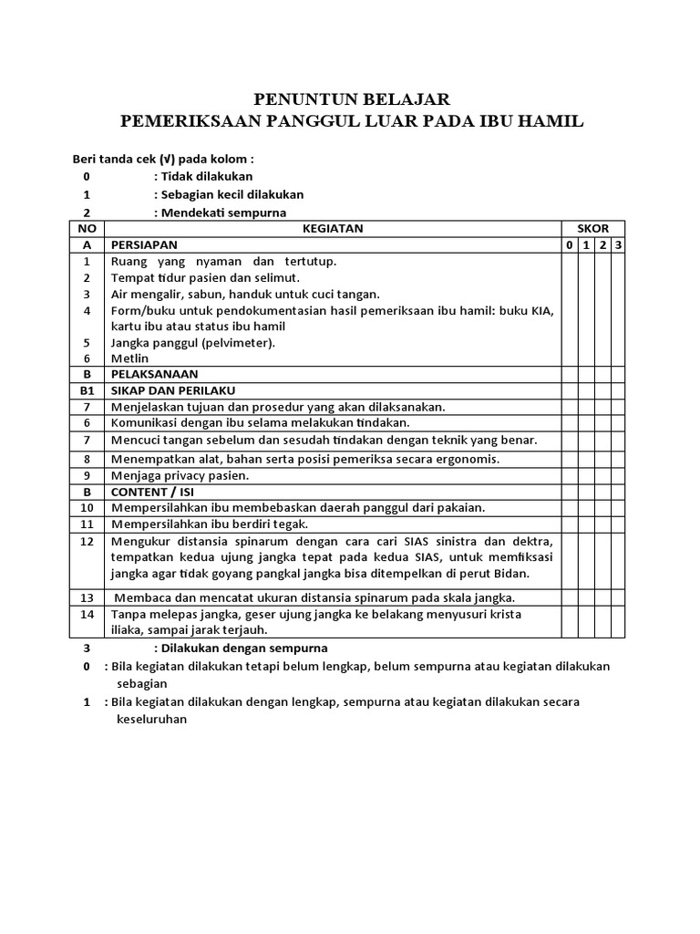 Pemeriksaan Panggul Luar Ibu Hamil | PDF | Kesehatan Holistik