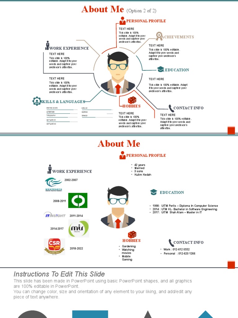 About Me Sample of PPT WD | PDF | Icon (Computing) | Microsoft Power Point