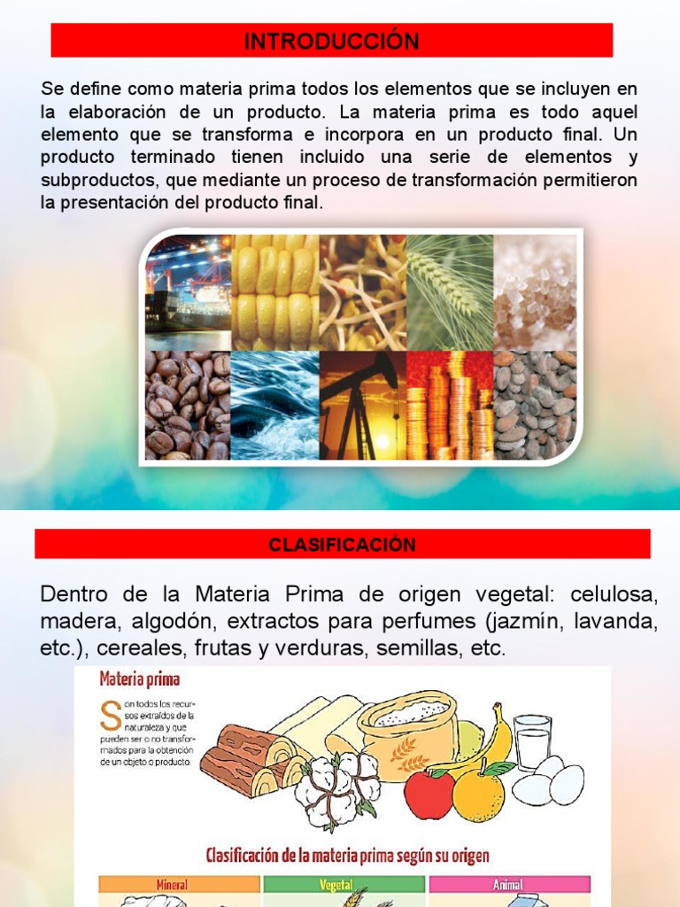 Exposicion Materia Prima | PDF