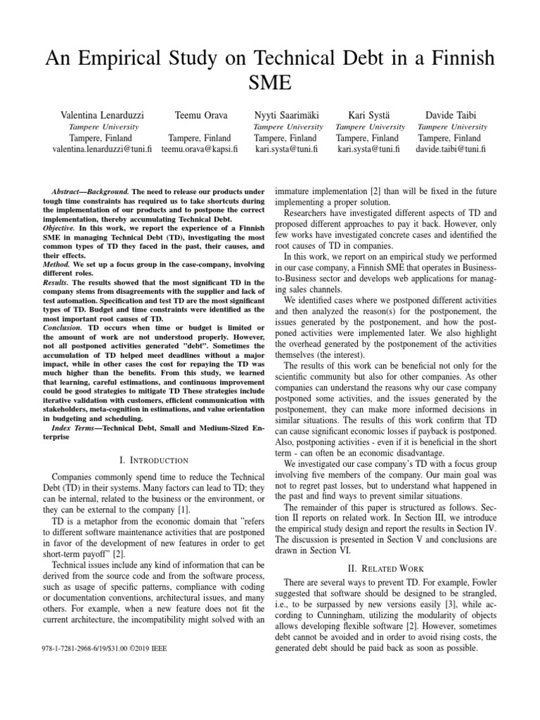 Esem 2019 8870169 | PDF | Focus Group | Top Down And Bottom Up Design