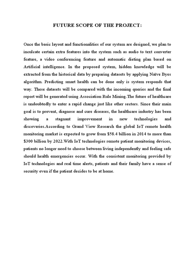 Future Scope of The Project | PDF