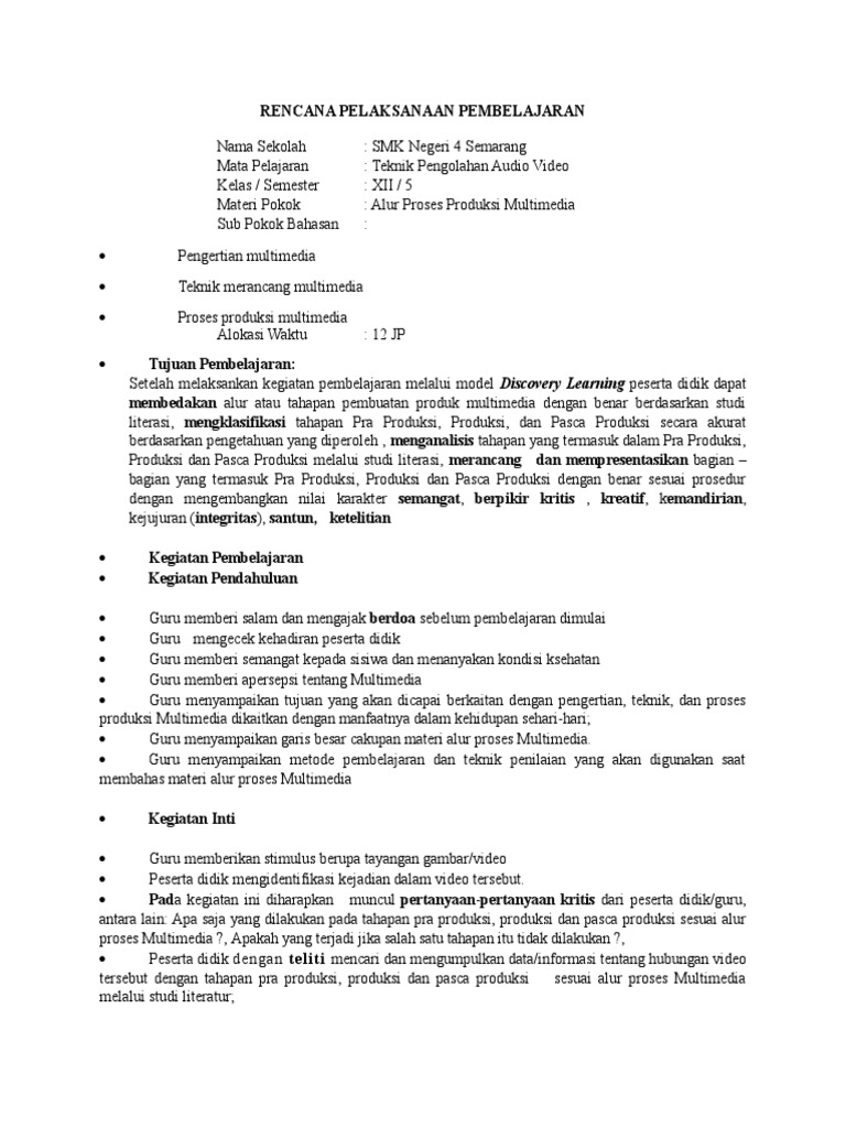 RPP Tpav 2022-2023 | PDF