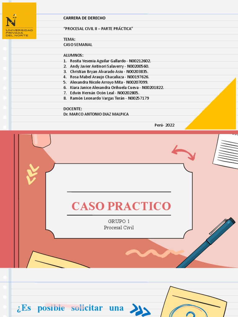 Grupo 1 Caso 9 Práctica | PDF | Mandato | Ley procesal