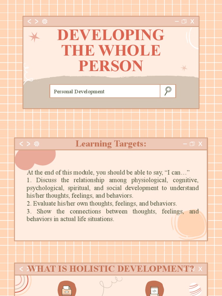 Lesson 2 Developing The Whole Person | PDF | Emotions | Affect (Psychology)