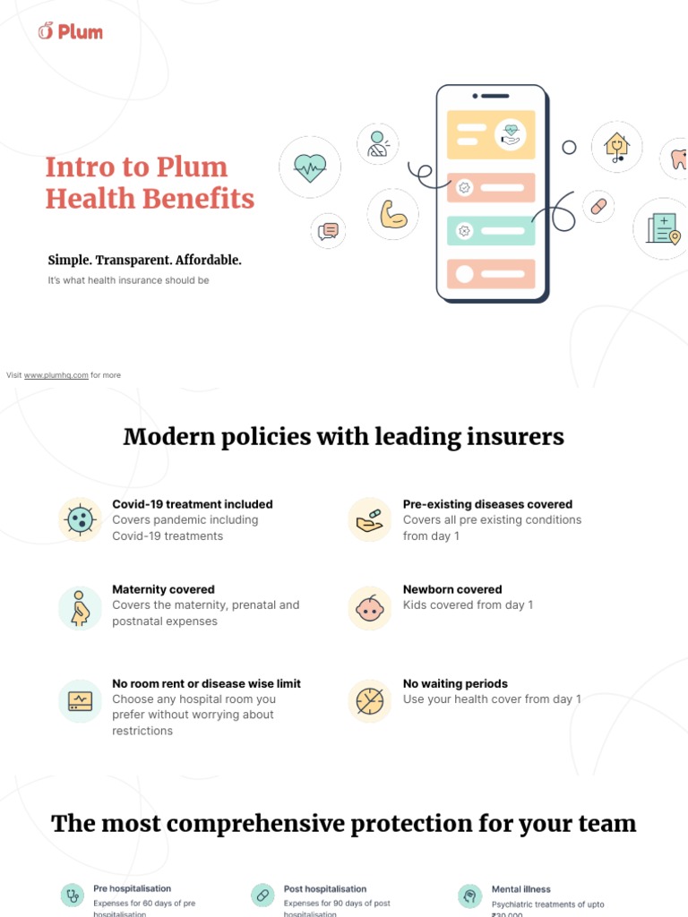 Intro To Plum Health Benefits | PDF | Deductible | Insurance