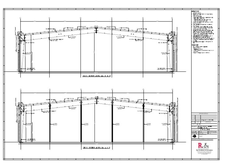 Warehouse 30m Structural drawings-SEC | PDF | Real Estate | Natural ...