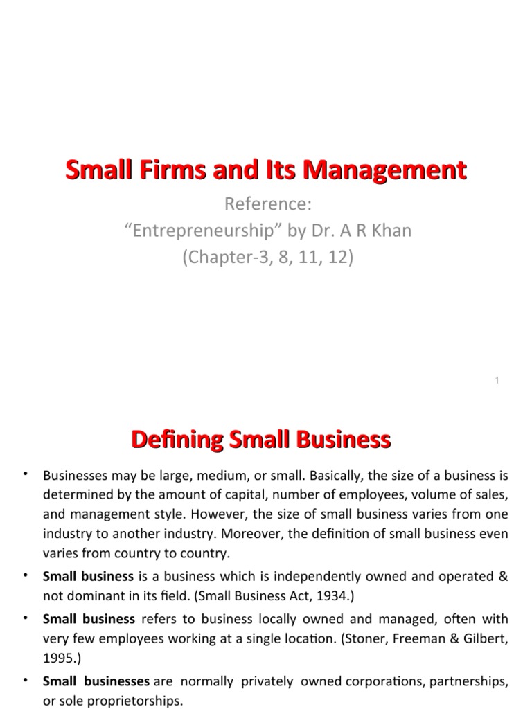 Management of Small Businesses: A Guide to Effective Strategies ...