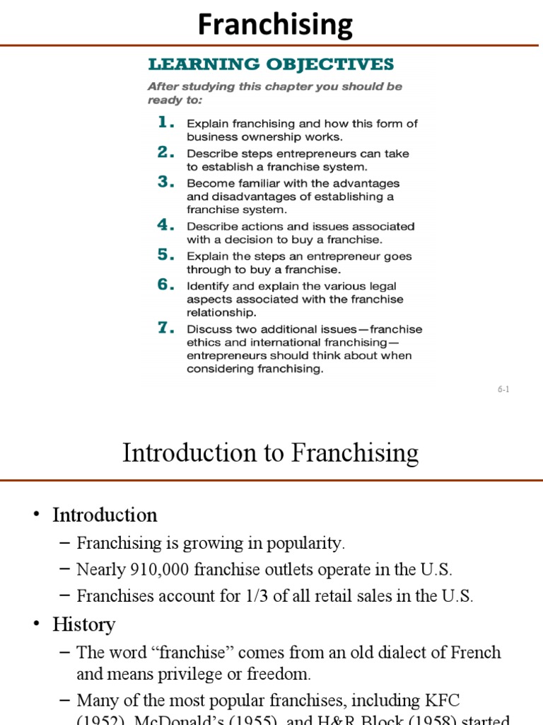 Franchising | PDF | Franchising | Business