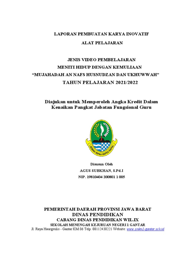 Laporan KARYA INOVATIF (Autosaved) PAI | PDF