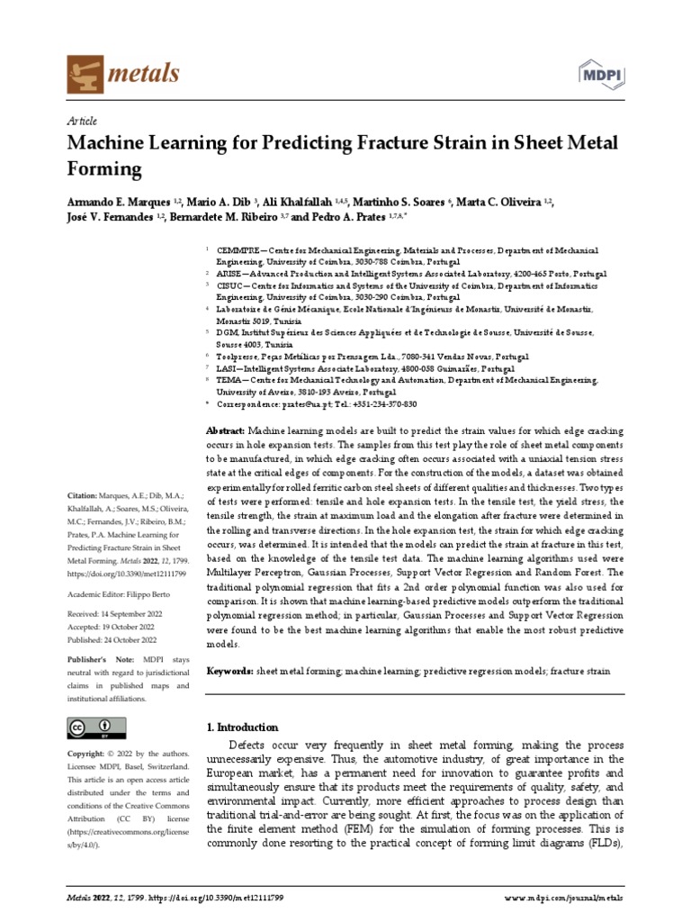 01 - Machine Learning For Predicting Fracture Strain in Sheet Metal ...