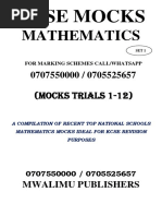 Kcse 2024 Math PP1 QS - Code 01 | PDF | Acceleration | Circle