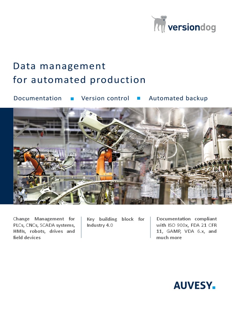 Versiondog Product Brochure | PDF | Automation | Backup
