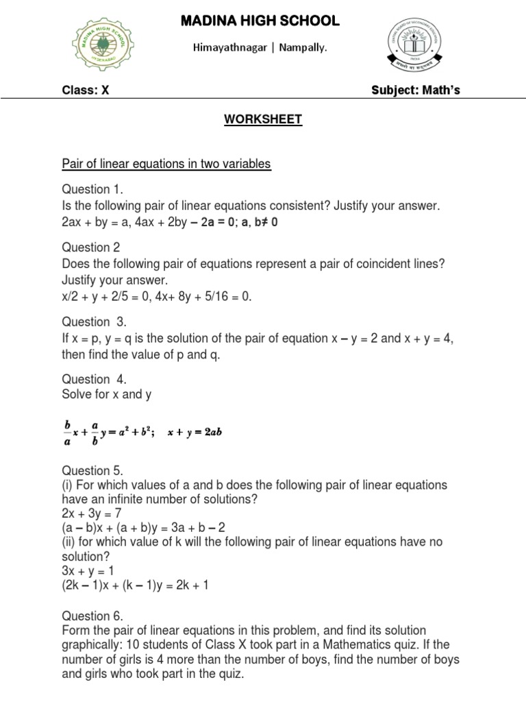 Linear Equations | PDF