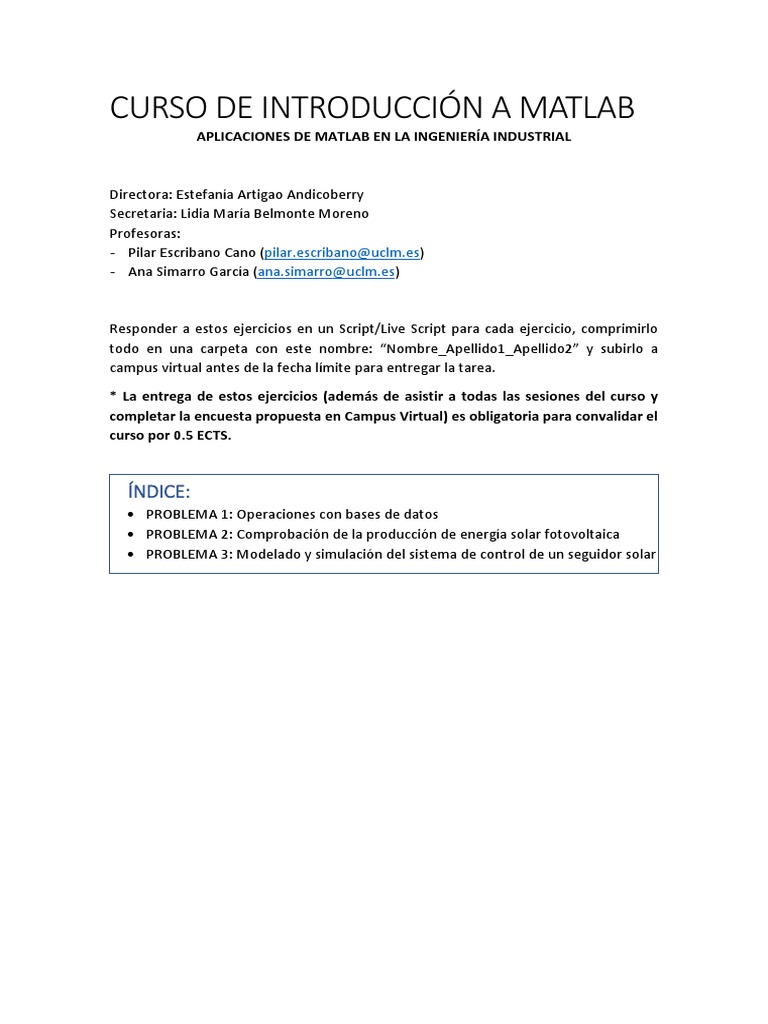 5-Aplicaciones de Matlab en La Ingeniería Industrial | PDF | Bases de ...