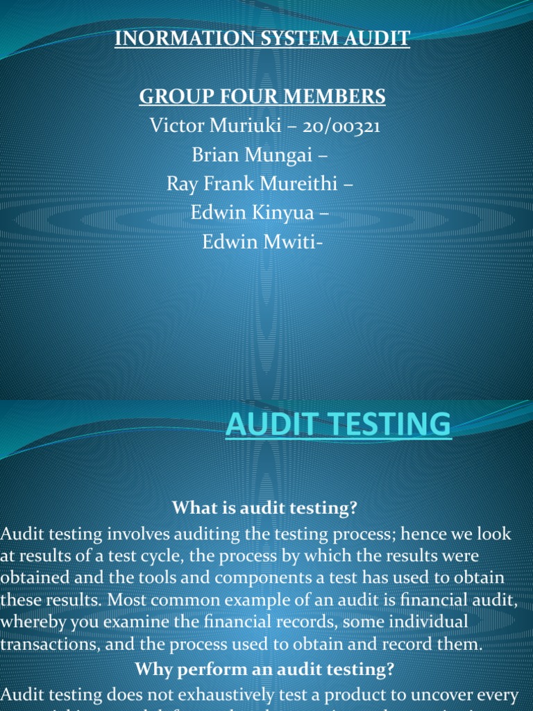 Audit Testing | PDF | Audit | Information Technology