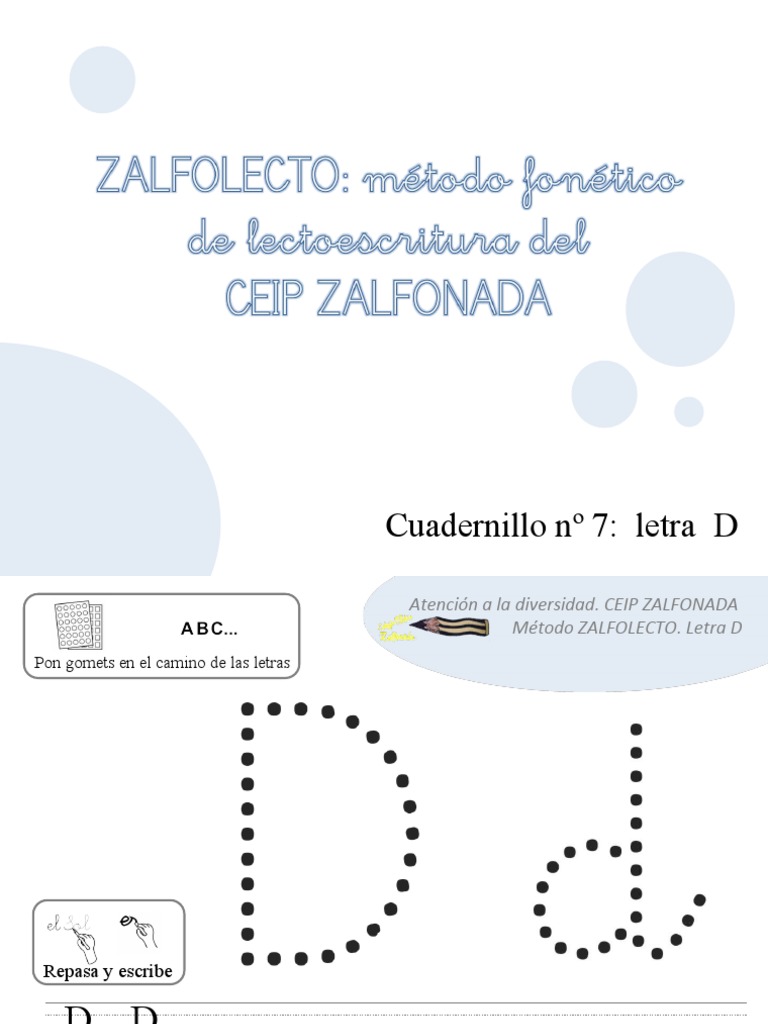 Actividades de Lectoescritura: Letra D | PDF
